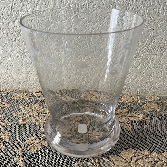 Other | Partylite Etched Glass Vase | Poshmark